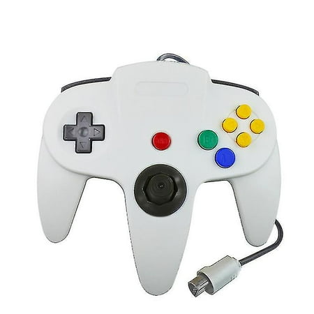 Classic N64 Controller, Retro Wired Game Pad Controller Joystick_White ...
