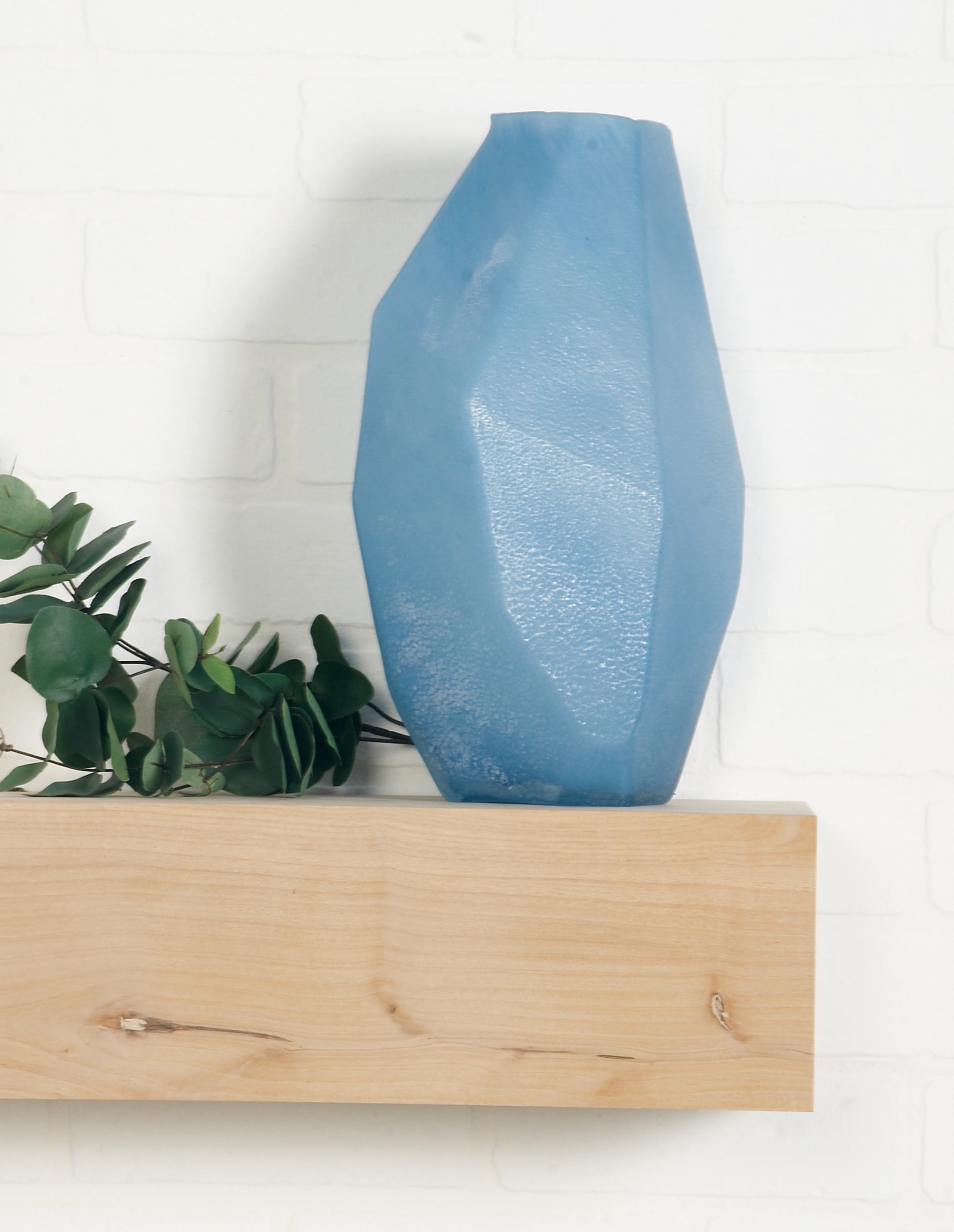 DecMode Set of 3 modern 13 inch multi-colored frosted glass vases ...