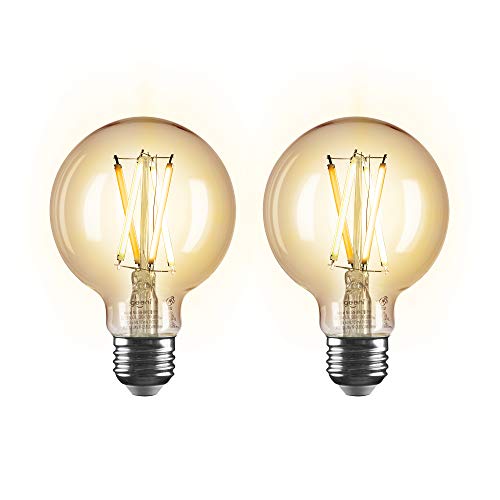 Geeni LUX Amber G25/E26 Edison WiFi LED Smart Bulb, Dimmable, Tunable ...
