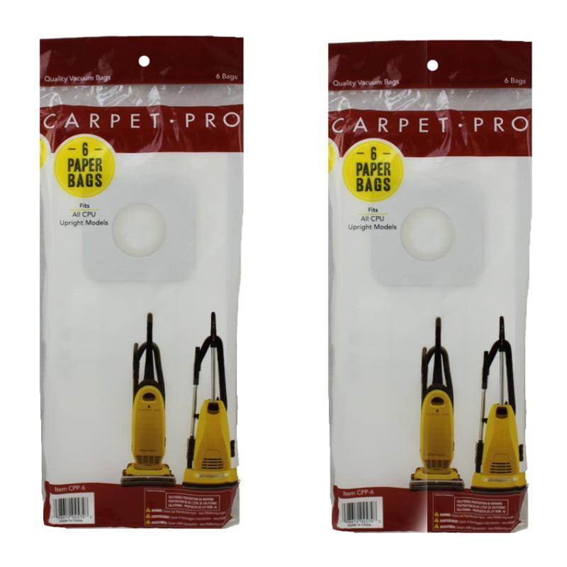 12 Carpet Pro Vacuum Cleaner Bags, CPU Commercial Vacuum Bags Part# 06. ...