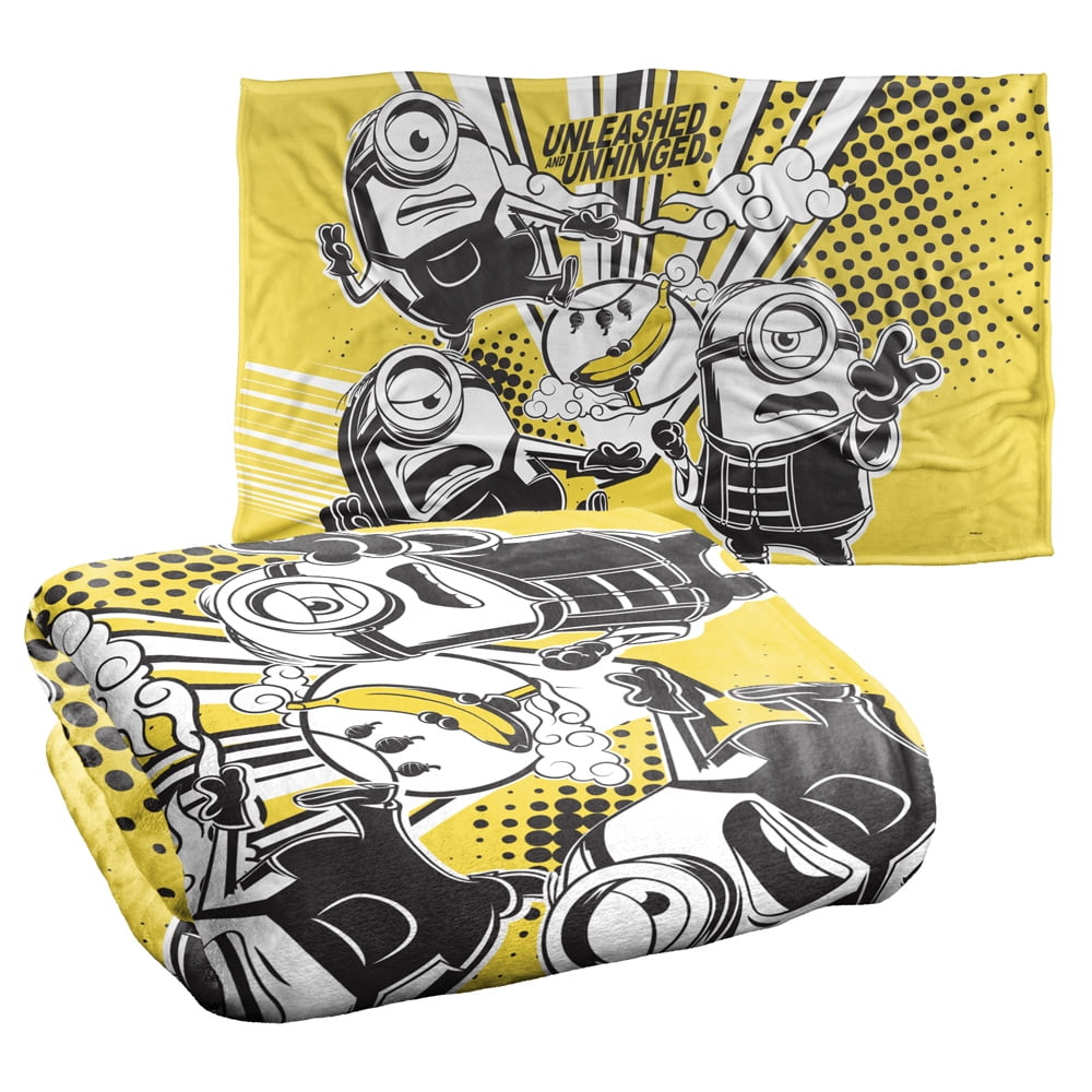 Minions Blanket, 36"x58" Unleashed and Unhinged Silky Touch Super Soft ...