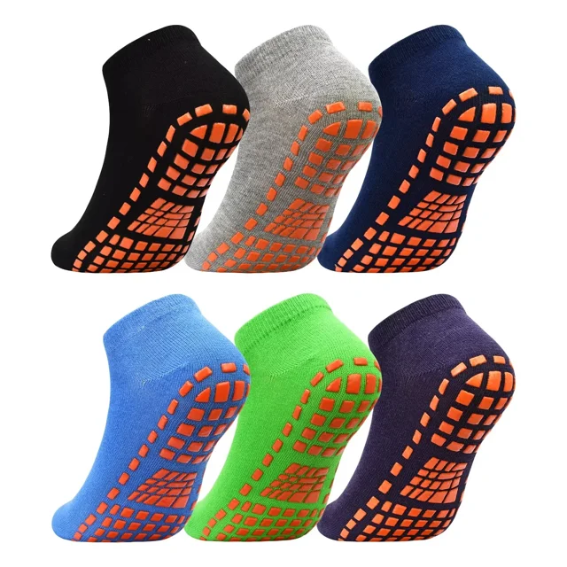 Anti-Skid Trampoline Socks for Kids 6 Pairs Bounce House Non Slip Socks ...