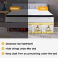 Bee Dwarfs Bed Skirt Queen Size 16 Inch Drop, White Daisy Flower Wood ...