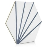 The Tile Project 9x10 Palm Bays Hexagon Light Blue Porcelain Tile (1 ...