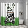 Bathroom Shower Curtain Golf Club Words Car Waterproof Shower Curtains ...