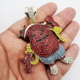 Iced Gold Plated Large Kool Aid Cubic Zirconia Pendant & 15mm 20" Cuban ...
