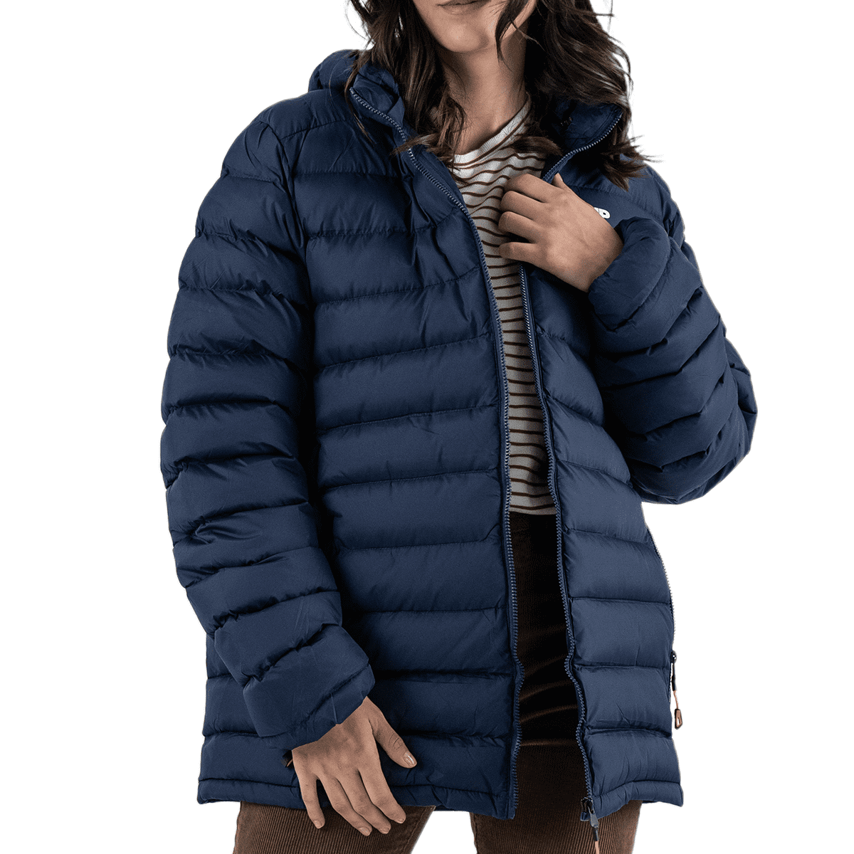 Chamarra Acolchada Impermeable Para Mujer Color Azul Talla Grande ...
