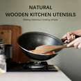 2PCS Wooden Spatulas for Cooking, 13-inch Acacia Wood Turners, Non ...
