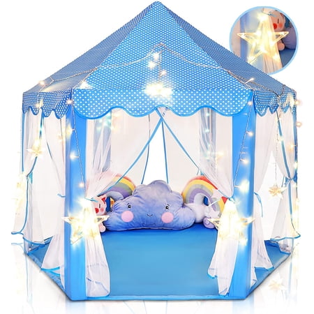 Princess Castle Tent for Girls Fairy Play Tents for Kids Pink Hexagon ...