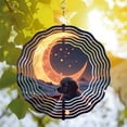 Enchanting Metal Hanging Wind Spinners with Concentric Circle Design ...