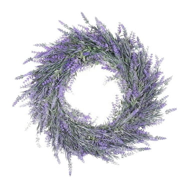 20 Inch Lavender Wreath, Indoor Outdoor Decor for All Seasons, Wedding ...
