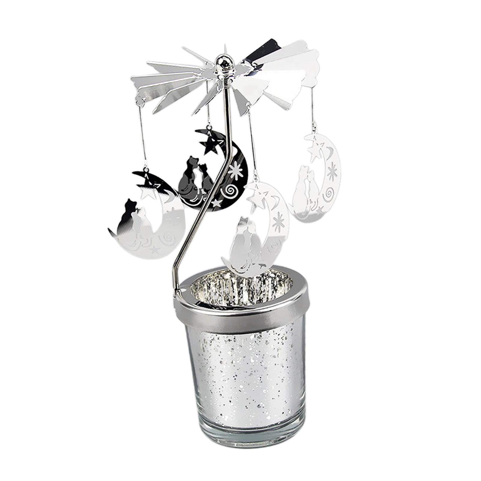 Metal Rotating Candle Holder Tealight Holder Candlestick Tea Light ...