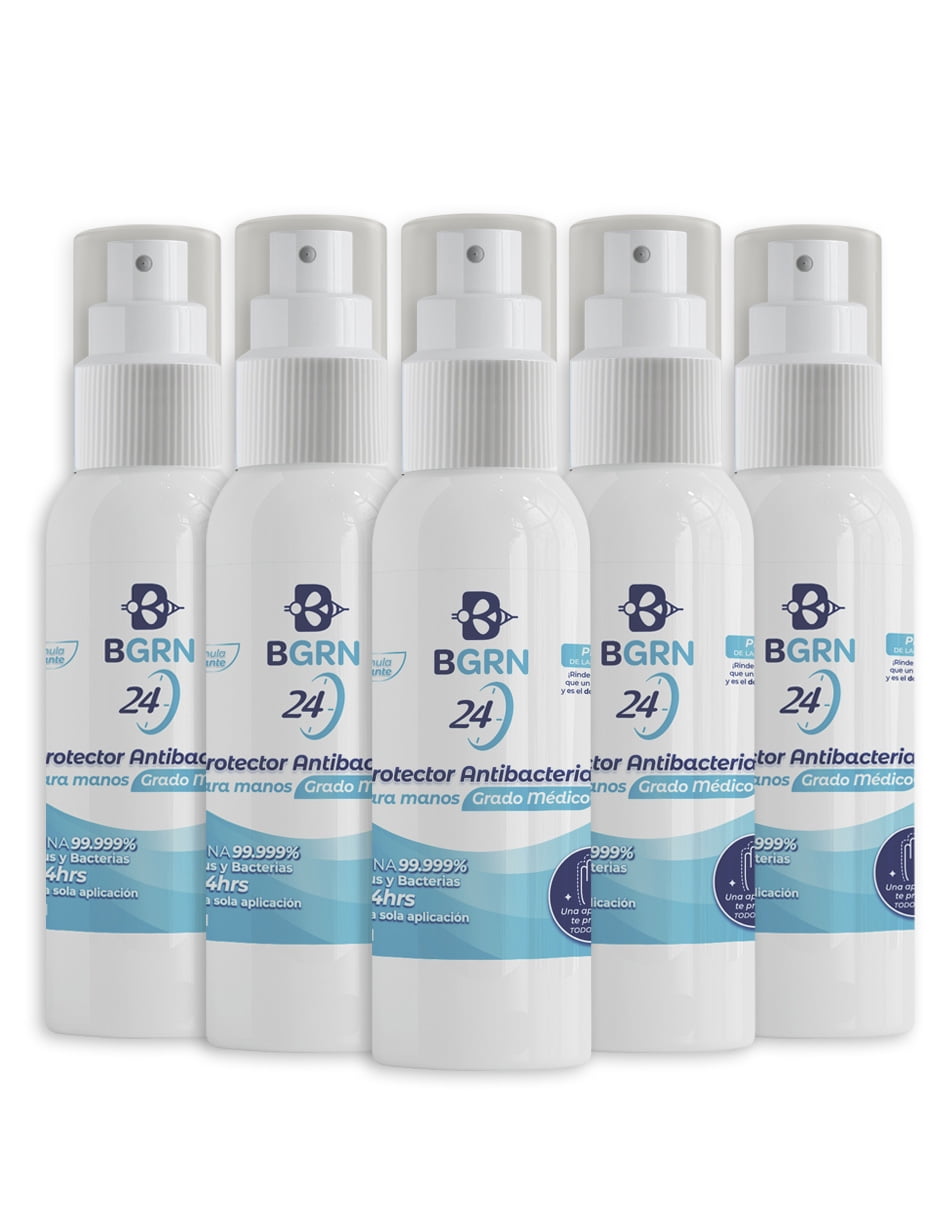 BGrn 24, Protector antibacterial para manos. Aspersor manual 60ml. (Set ...
