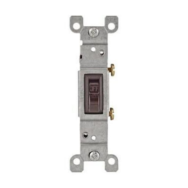 Leviton 15 amps Toggle Switch Brown 1 pk (Pack of 10) - Walmart.com