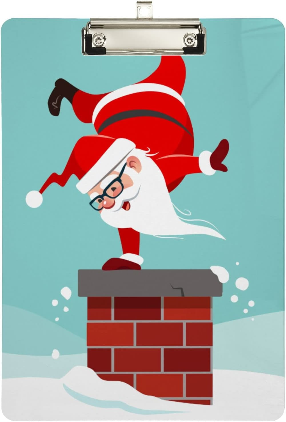 FMSHPON Christmas Santa Funny Clipboard Hardboard Wood Nursing Clip ...