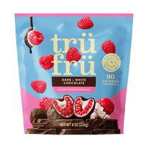 Tru Fru Frozen Raspberries in Dark & White Chocolate, 8oz - Walmart ...