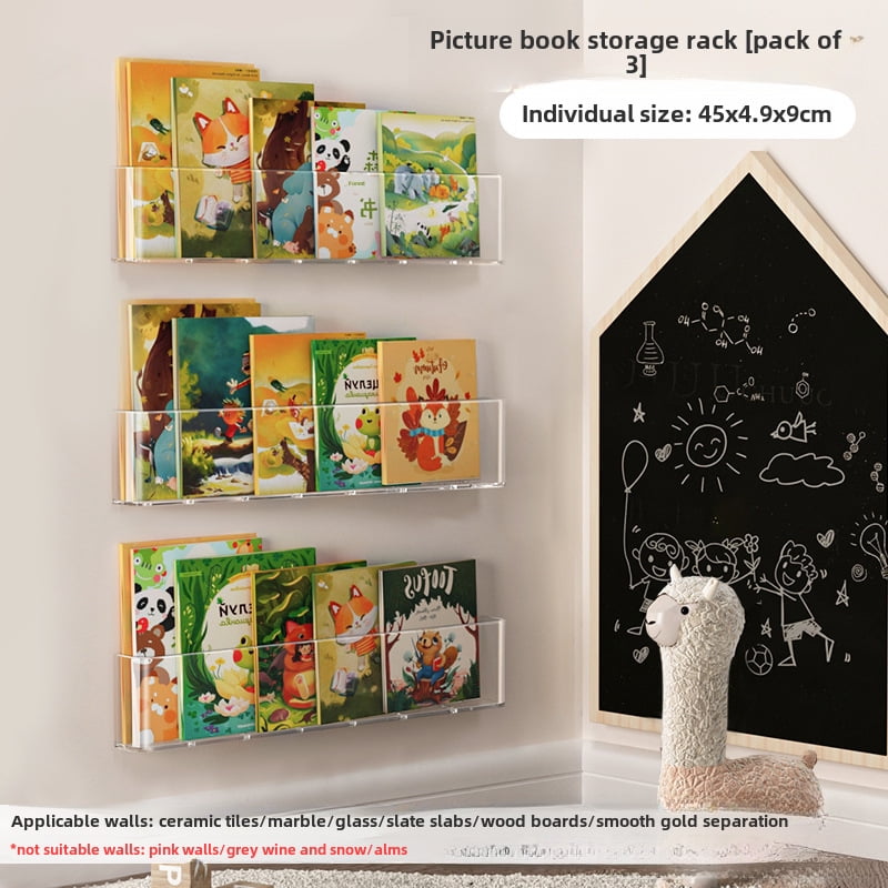 Click here for Unbranded 3-Pack Clear Acrylic Wall-Mounted Book D... prices