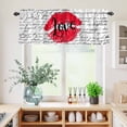 3 Piece Kitchen Curtains and Valances Set Red Lips Cafe Curtains 36 ...