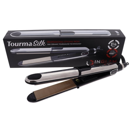 Tourma Silk Flat Iron - HS045B Silver by Inglam for Unisex - 1.25 Inch ...