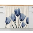 Blue Tulip Cabinet Curtains 28''x35.4'', Rustic Spring Floral Summer ...