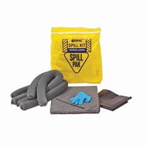 Spill Kit, 5 gal Volume Absorbed per Kit, 7 gal Capacity, Bag, Yellow ...