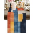 Burlap Table Runner 48 Inches Long, Orange Blue Gradient Abstract ...