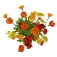 Mainstays 17" Artificial Red and Orange Ranunculus Bush, Indoor Use ...