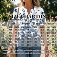 Abstract Geometric Print Henley Blouse for Women - Short Sleeve V-Neck ...