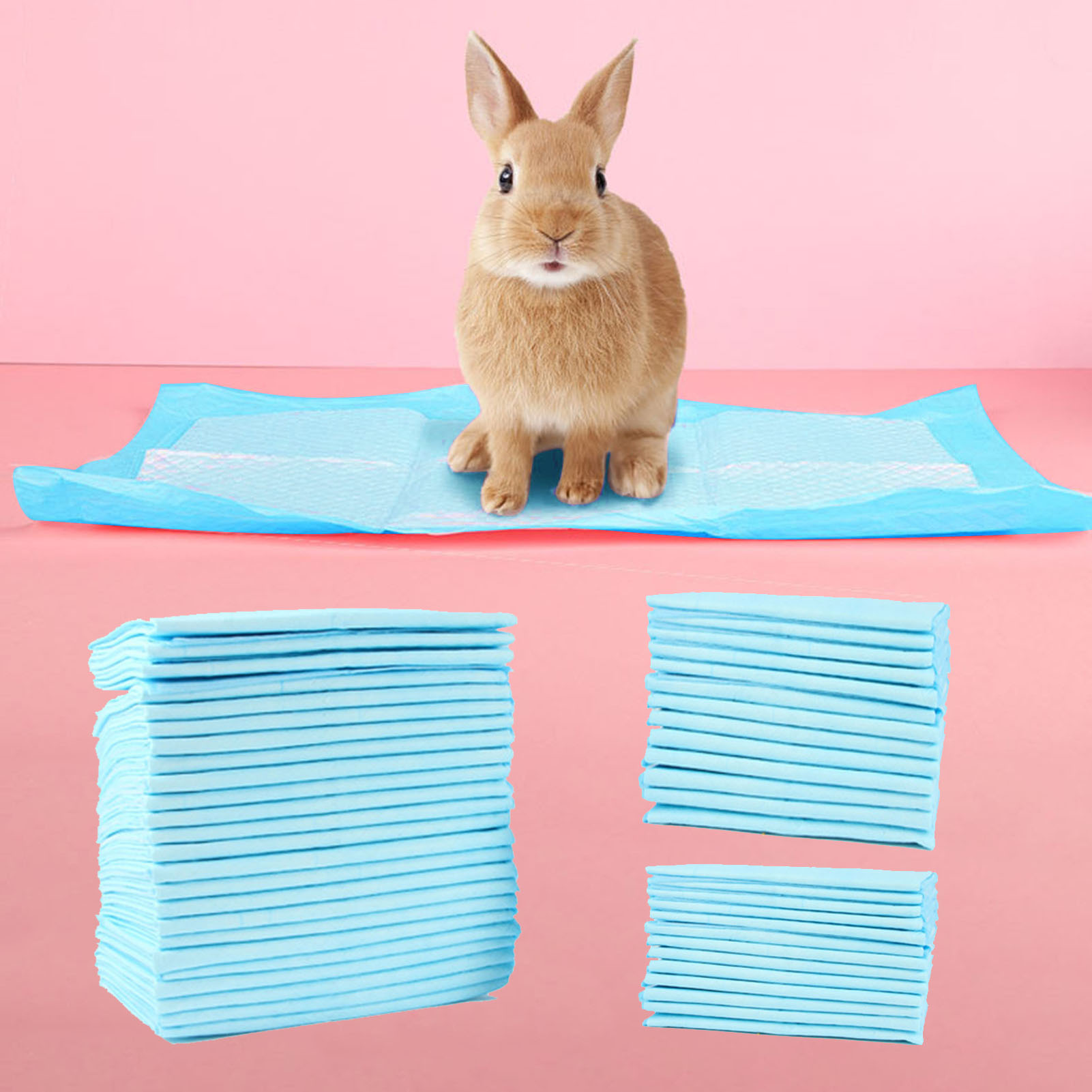 SPRING PARK 40/50/100Pcs Rabbit Puppy Training Nappy Pads Toilet Pee ...