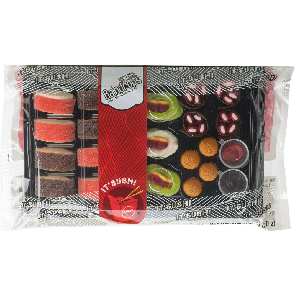 Raindrops Gummy Candy Sushi, 21 count, 9.52 oz - Walmart.com - Walmart.com