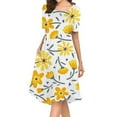 2024 Hot Elegant Ladies O Neck T Shirt Dresses Spring Summer 3d Floral Printing Trendy Beach