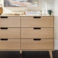 Walker Edison Modern 6-Drawer Dresser with Cut-Out Handles, Riviera ...