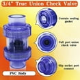 Check Valve 3/4 Inch True Union Check Valve Transparent Blue UPVC Check ...