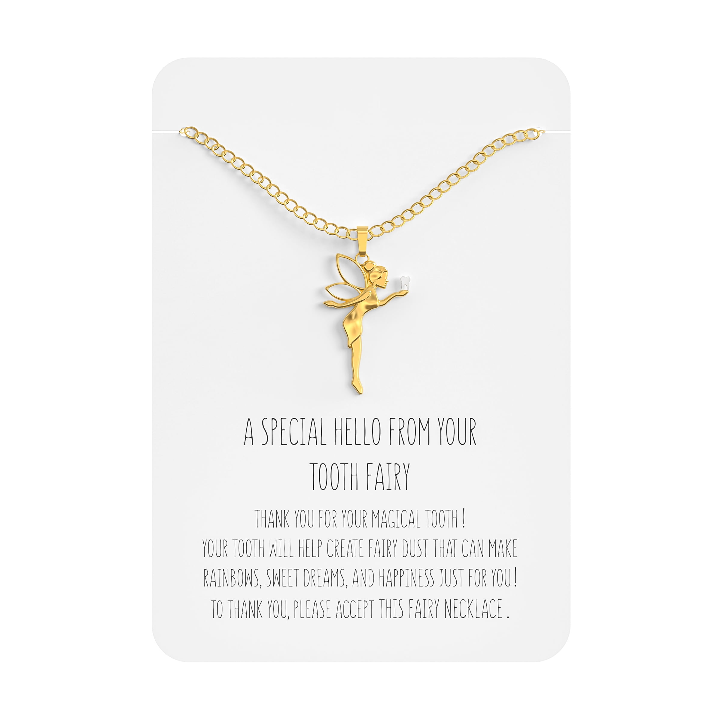 Tooth Fairy Necklace – Pendant with Message from Your Tooth Fairy ...