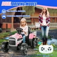 Funcid 12V Kids Ride on Tractor with Trailer 7AH Battery Powered ...