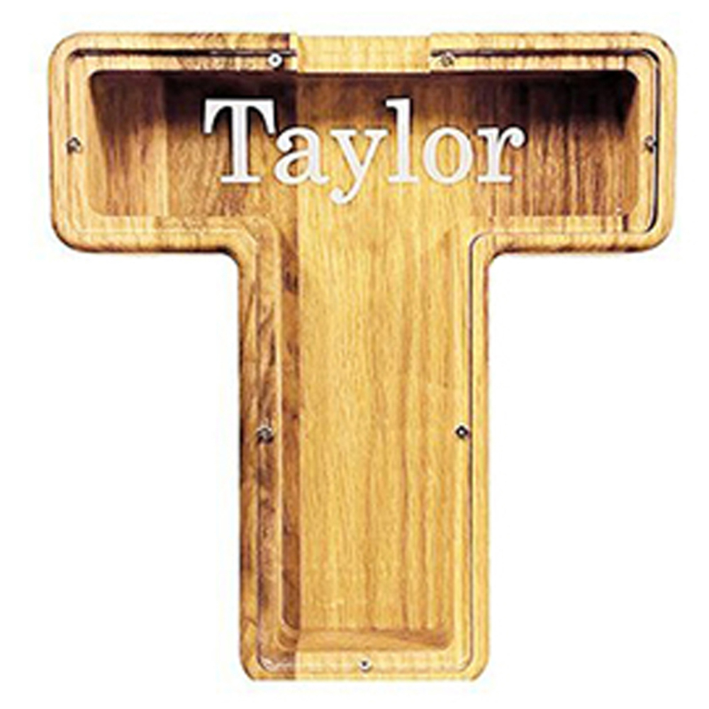 Wooden Monogram Piggy Bank Capital Letter Money Bank Initials Piggy ...