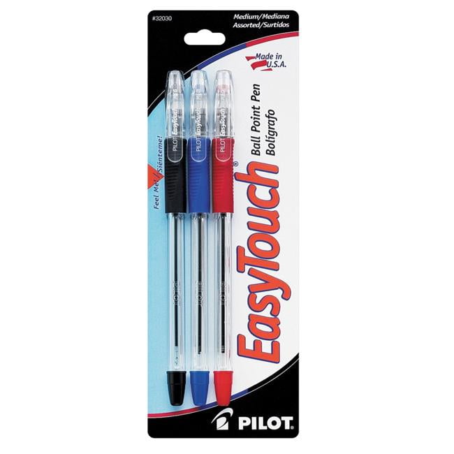 Pilot 1492169 Easy Touch Medium Ballpoint Pen Set, Assorted Color - Set ...