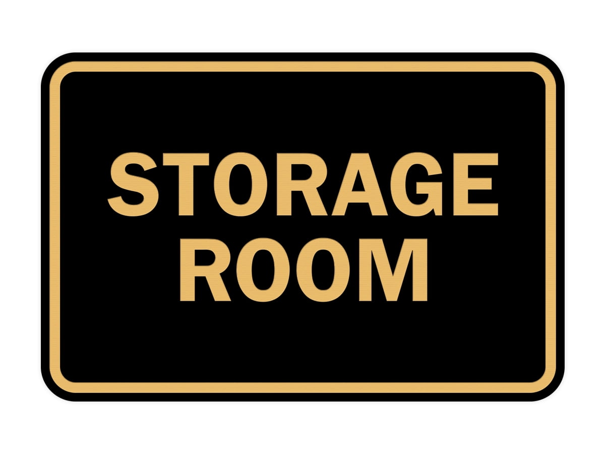 Classic Framed Storage Room Sign (Black Gold) - Medium - Walmart.com