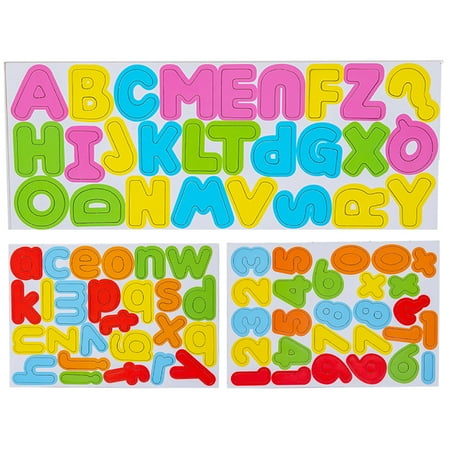 3 Sets Magnetic Letters and Numbers Cute Educational Magnet Alphabet ...