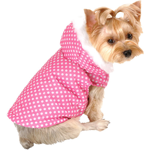 SimplyDog Dog Jacket, Pink Polka Dots, (XXS) - Walmart.com