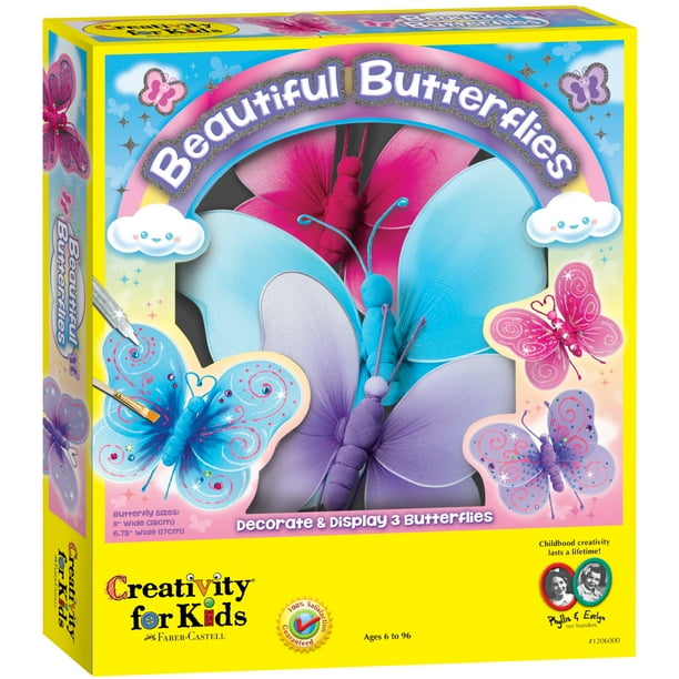 Creativity for Kids Beautiful Butterflies Craft Kit (11 Pieces ...