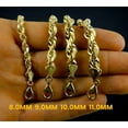 14K Yellow Gold Solid Rope Chain Necklace Diamond Cut Real Men Women Jewelry 103g | 7.0mm | 24 ...