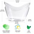4L Extra Large Clear Acrylic Ice Bucket, Thick Transparent Party ...