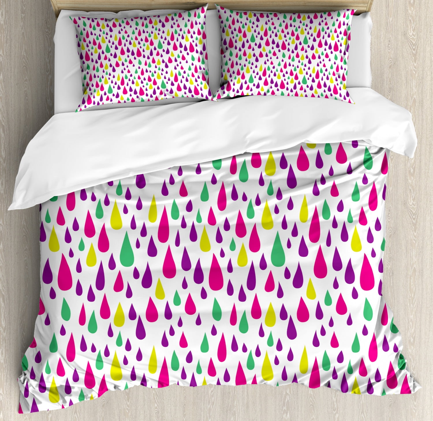 Colorful King Size Duvet Cover Set, Rainbow Inspired Colors of Various ...