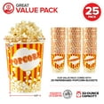 32 Oz Popcorn Buckets, Disposable Popcorn Containers (25 Count), Large ...
