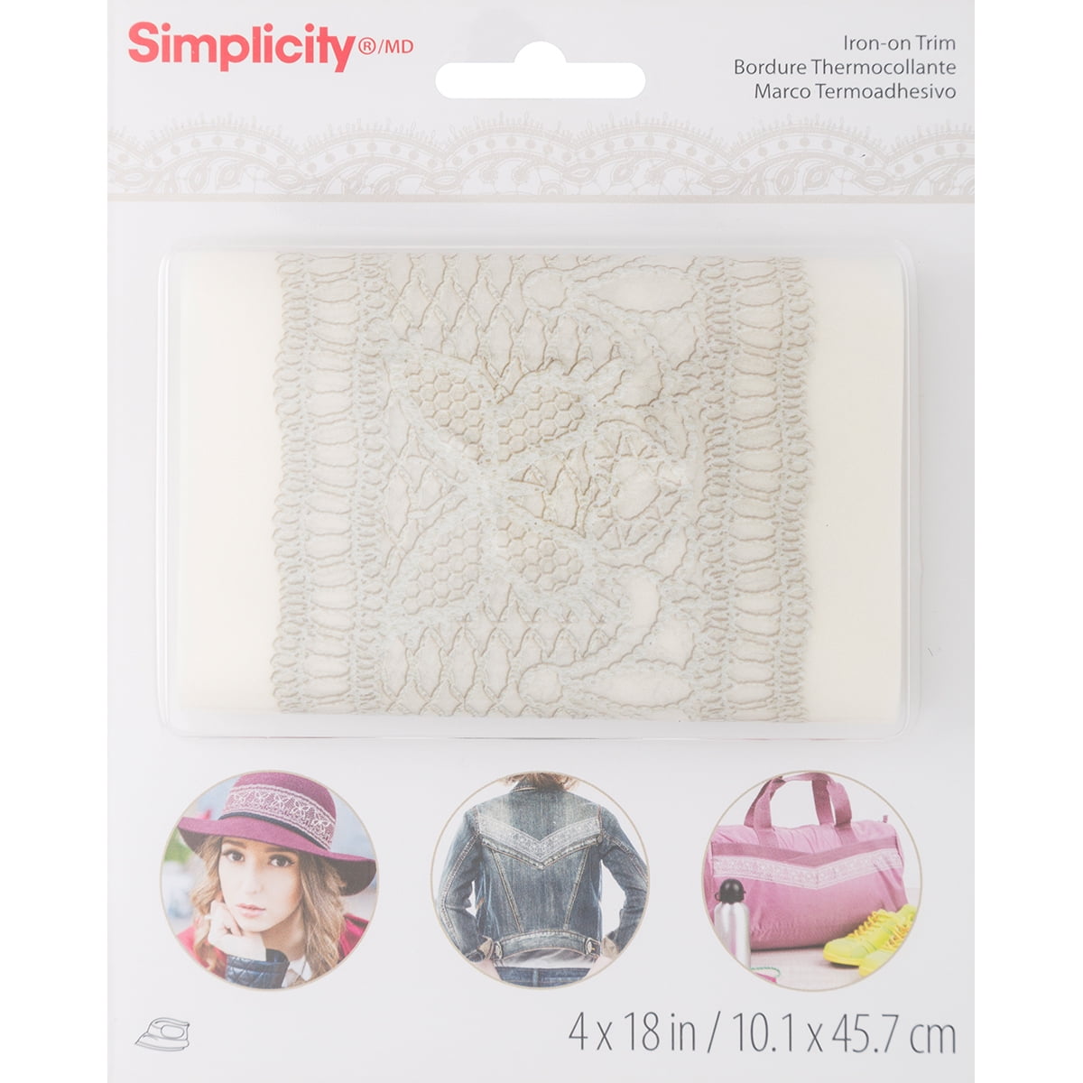 Wrights 17911100 Simplicity Iron-On Trim-Butterfly White - Walmart.com