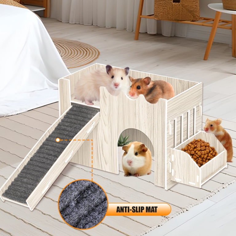 Guinea Pig Hideout Wood Guinea Pig Hideout Castle - Wooden Detachable ...
