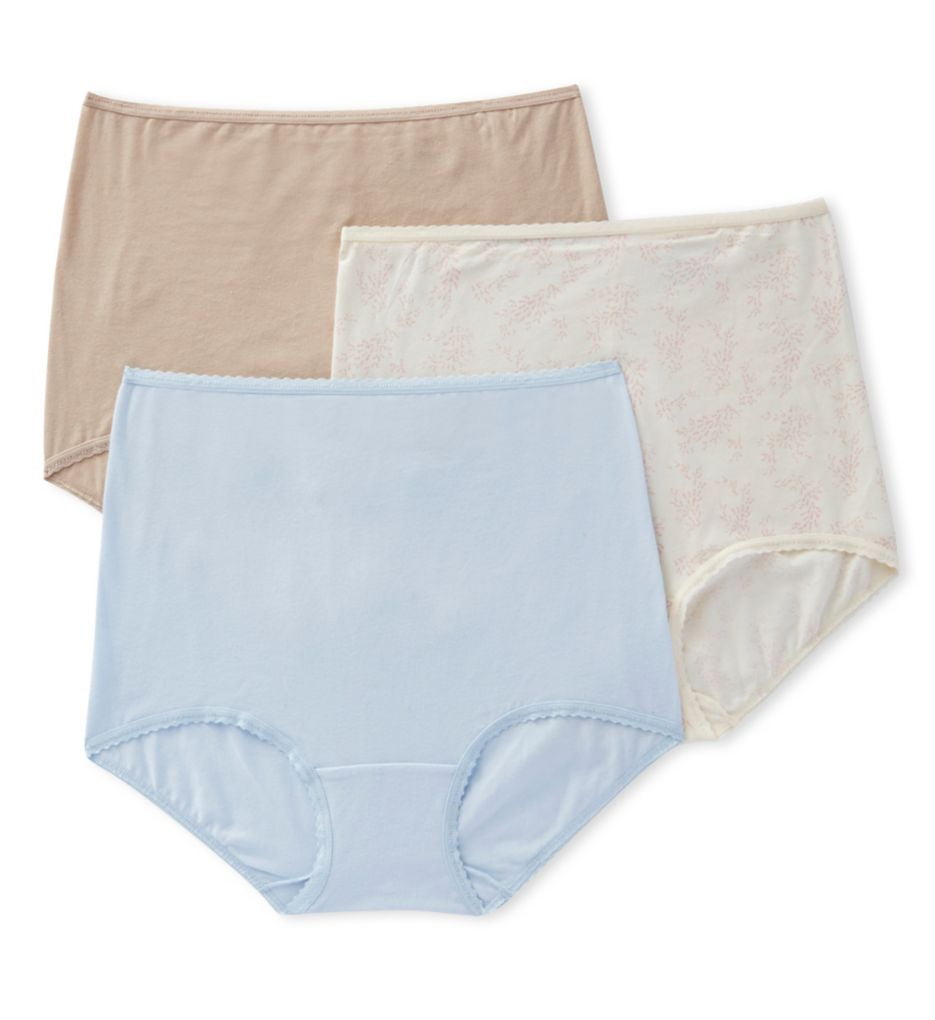 Women's Bali A332 Cool Cotton Skimp Skamp Brief Panty - 3 Pack (Nude ...