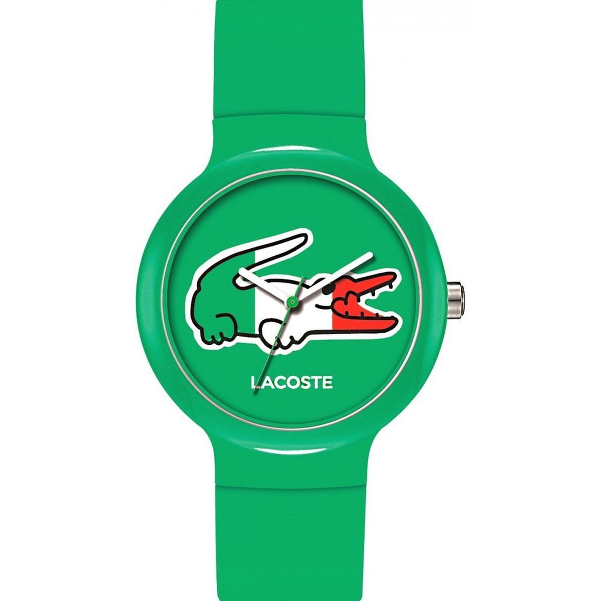 Lacoste Men's 2020074 Unisex Goa Go Green Dial Green Silicone Strap ...