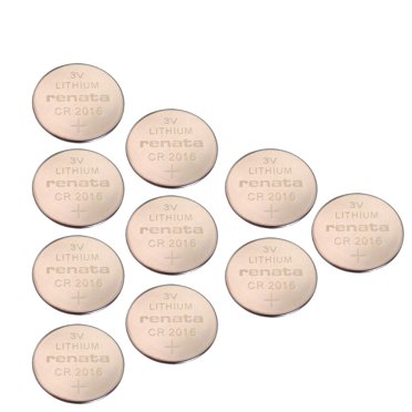 Renata CR2016FH Battery 3V 90mAh Li 2 PC PINS Coin Cell - Walmart.com